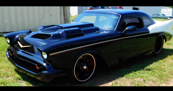 Twin Turbo Fiberglass '57 Chevy Pro Street Build | Hot Cars