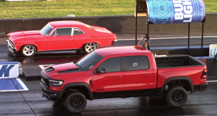 RAM TRX Truck Takes on a Chevy Nova | 1/4 Mile Race