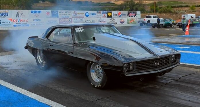 Immaculate '69 Chevy Camaro RS/SS at the Race Track